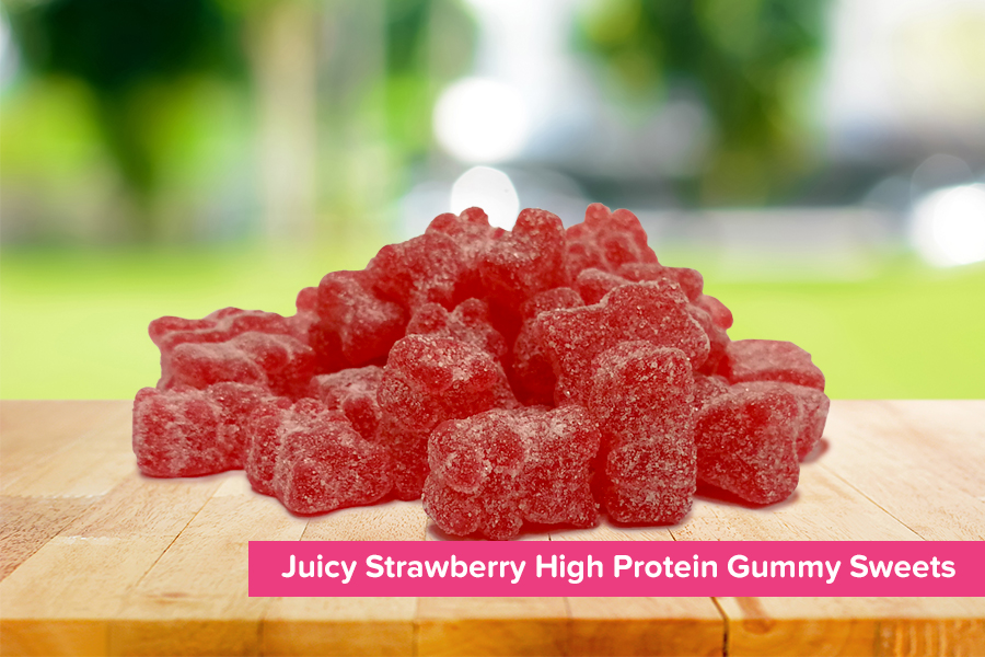 VLCD Juicy Strawberry High Protein Gummy Sweets for Ketosis - New You Plan